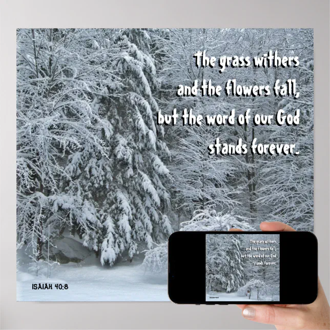 Deep Winter Christian Poster | Zazzle
