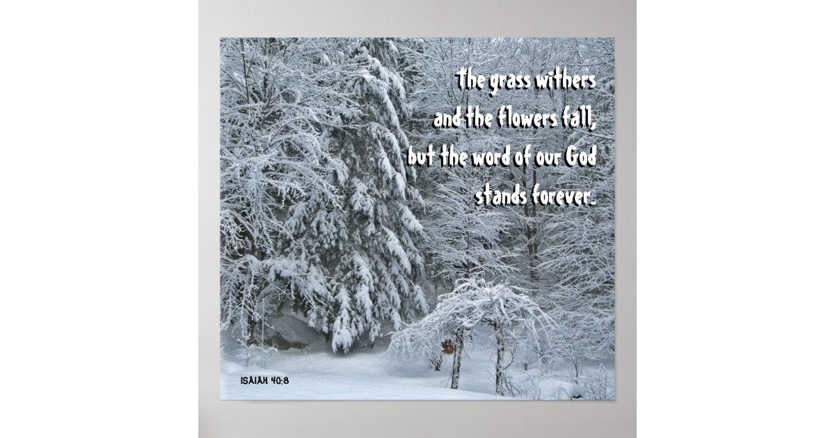 Deep Winter Christian Poster | Zazzle