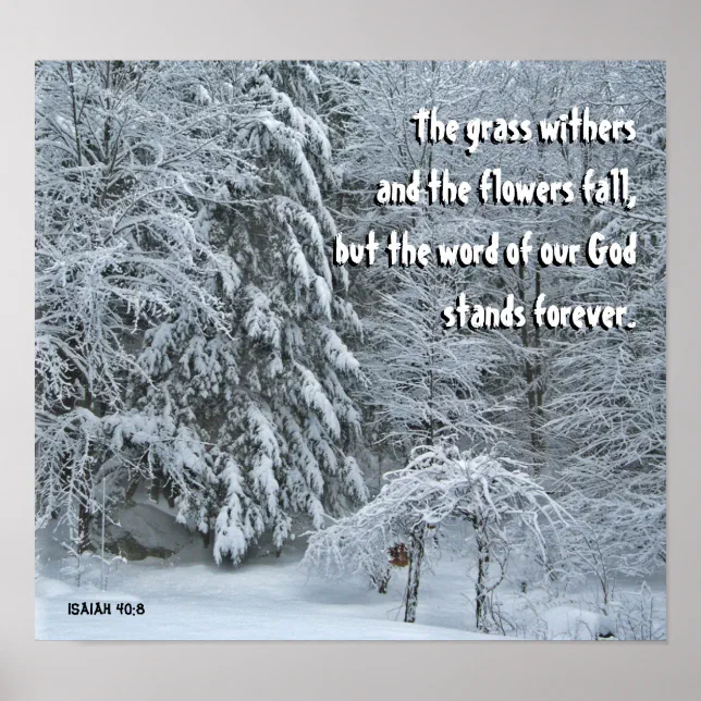 Deep Winter Christian Poster | Zazzle