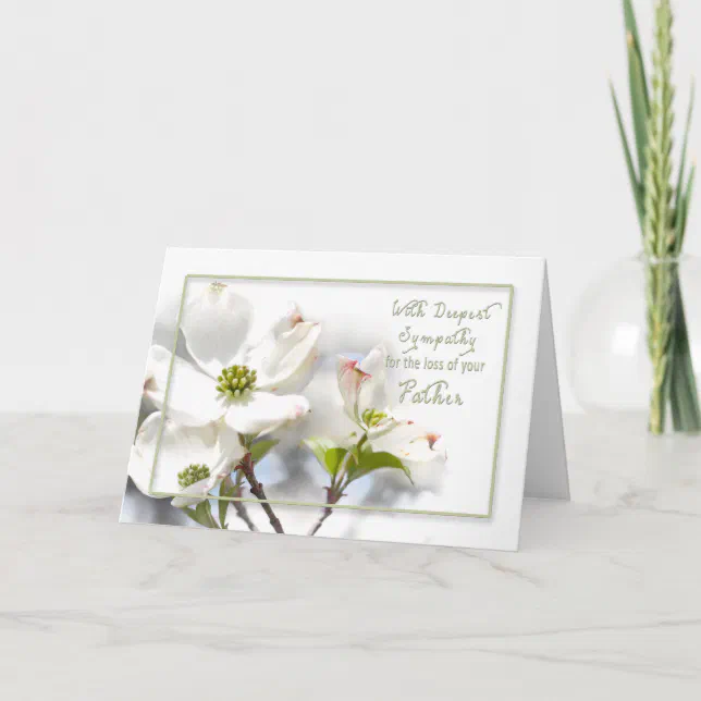 DEEPEST SYMPATHY - APPLE BLOSSOMS/ LOSS/FATHER CARD | Zazzle