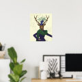 Deer and Fascinator Poster | Zazzle