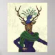 Deer and Fascinator Poster | Zazzle