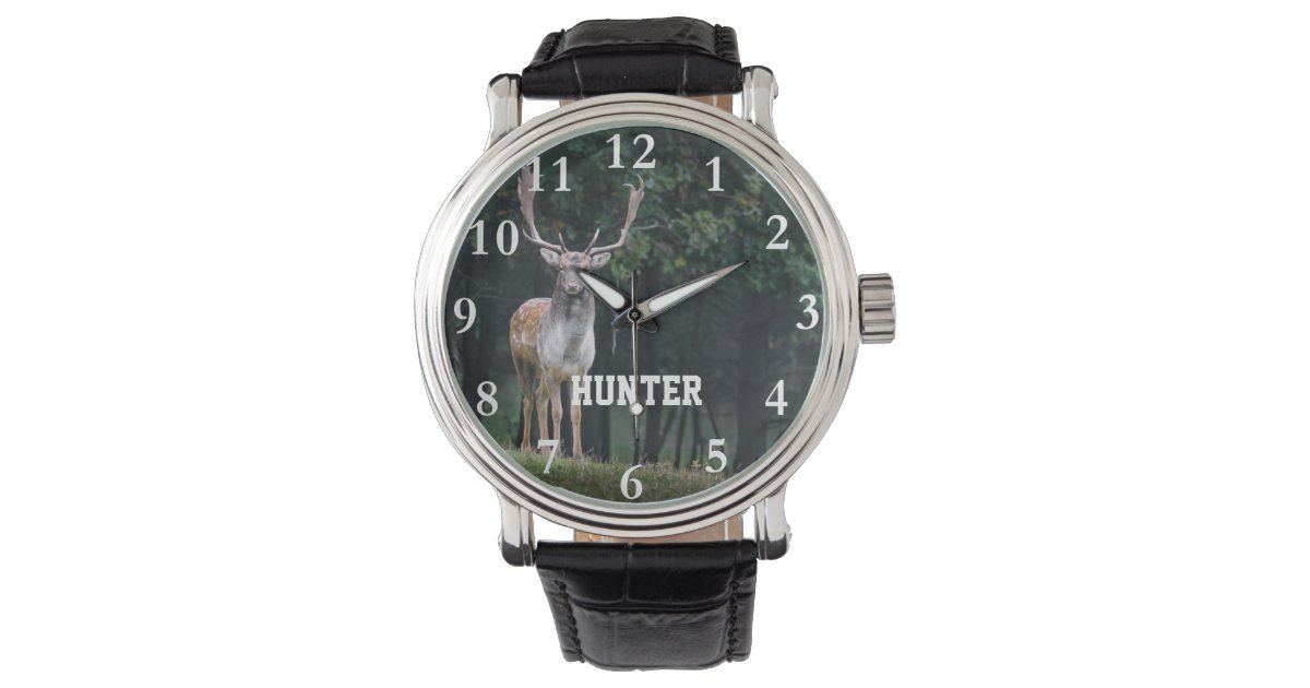 Deer Antler Personalized Hunter Watch | Zazzle