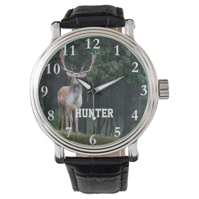 Deer Antler Personalized Hunter Watch | Zazzle