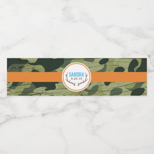 Deer Antler Water Bottle Labels | Zazzle