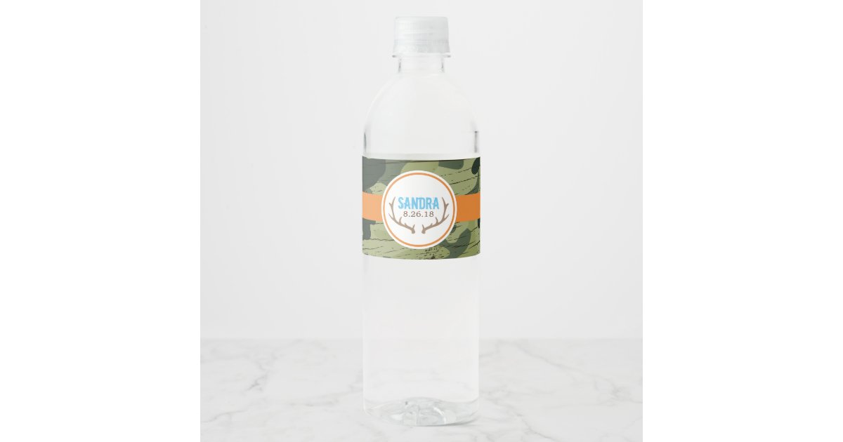 Deer Antler Water Bottle Labels | Zazzle