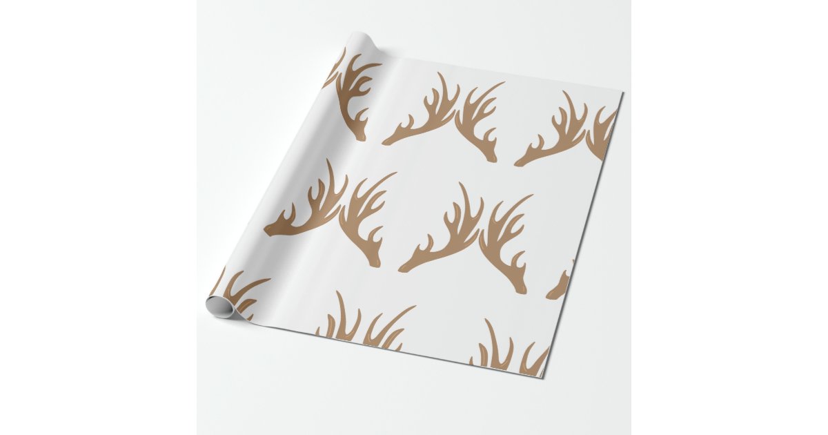 Deer Antlers Wrapping Paper | Zazzle