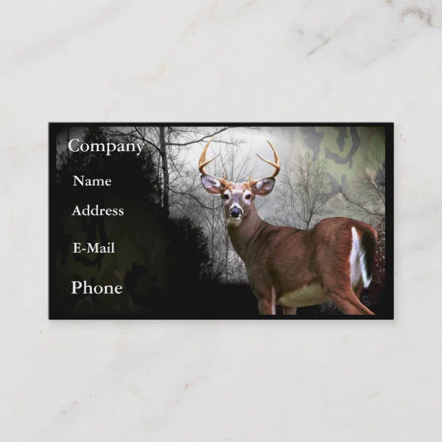 Deer Buck Business Card Customizable | Zazzle