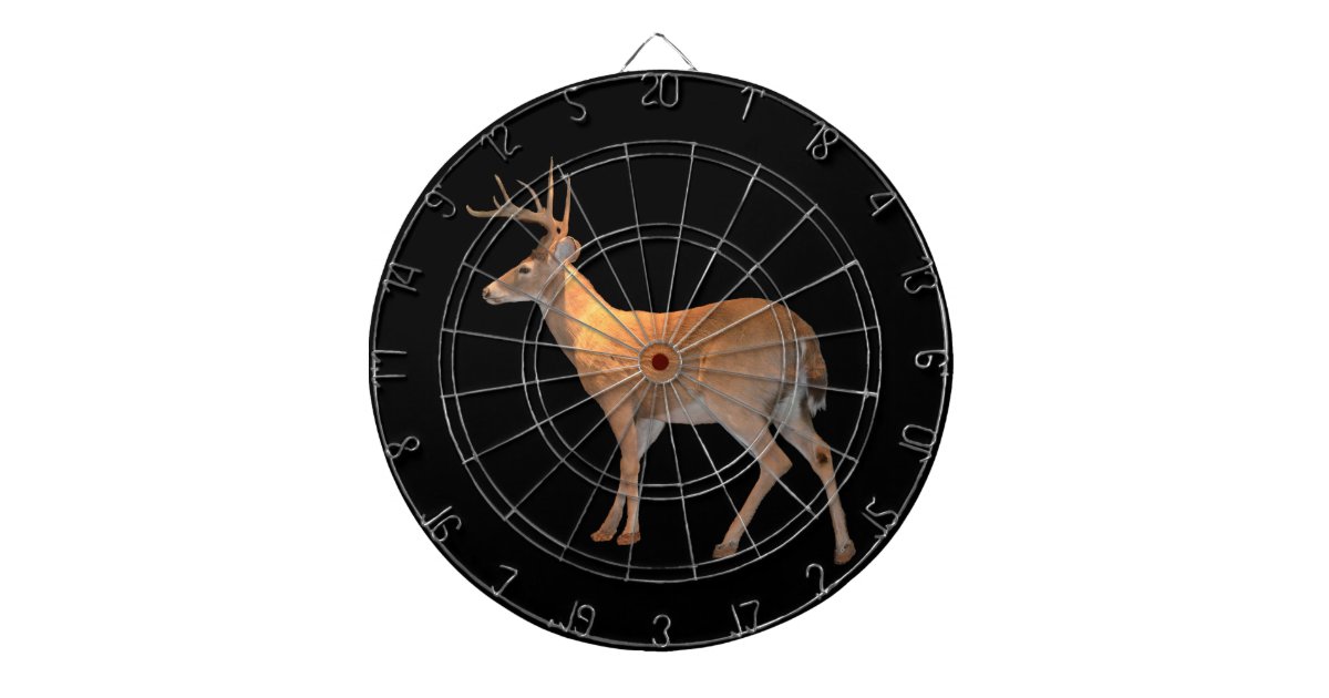 Deer (Buck) White-Tailed Dart Board | Zazzle