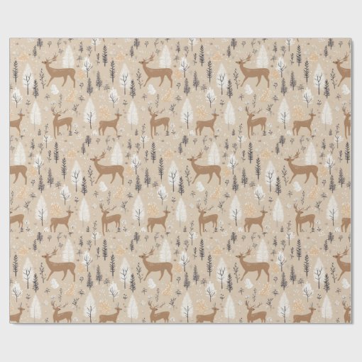 Deer Christmas Wrapping Paper | Zazzle