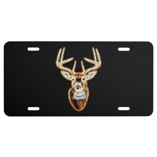 Deer Head Energy Spirit designs License Plate | Zazzle.com