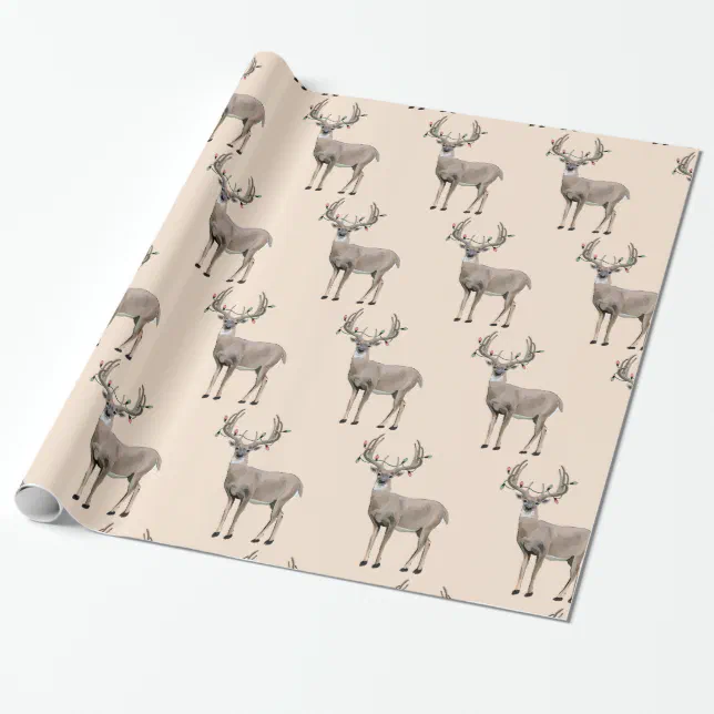 Deer Hunting Christmas Antlers Wrapping Paper | Zazzle