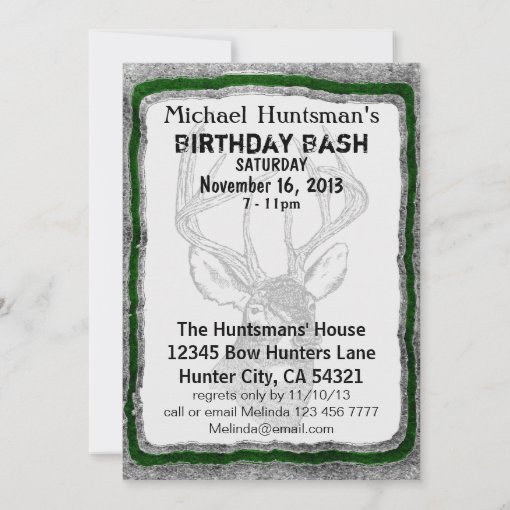 Deer Hunting invitation template | Zazzle