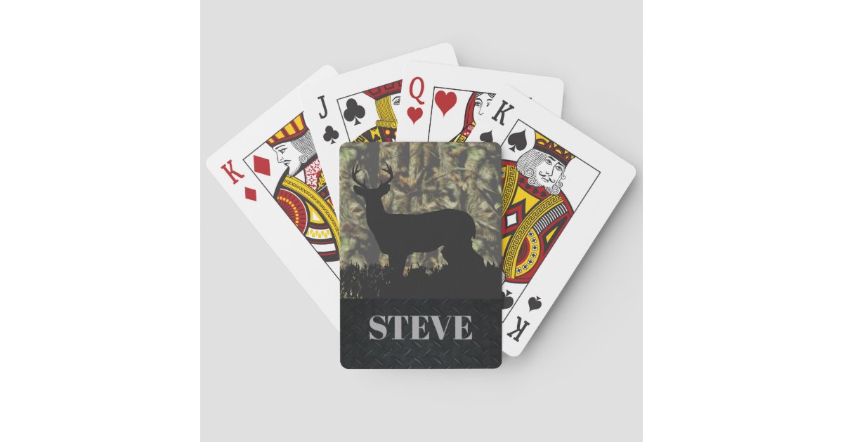 Deer Hunting Name Playing Cards | Zazzle