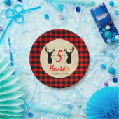 Deer Hunting Theme Birthday Party Paper Plates | Zazzle