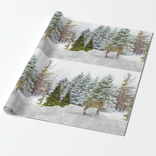 Deer in Winter Wonderland / Holiday Wrapping Paper | Zazzle.com