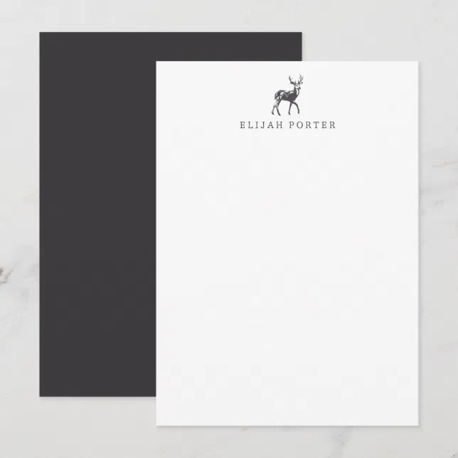 Deer Stationery - Buck Thank You Note Cards | Zazzle