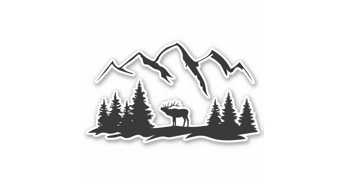 Deer Vinyl Sticker. Sticker | Zazzle
