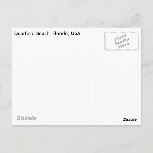 Deerfield Beach, Florida FL Beach Scene Postcard | Zazzle