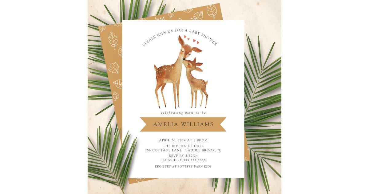 Deerly Loved Baby Shower Invitation | Zazzle