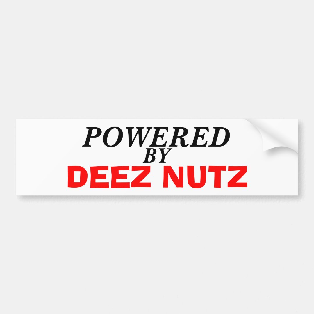 DEEZ NUTZ BUMPER STICKER | Zazzle