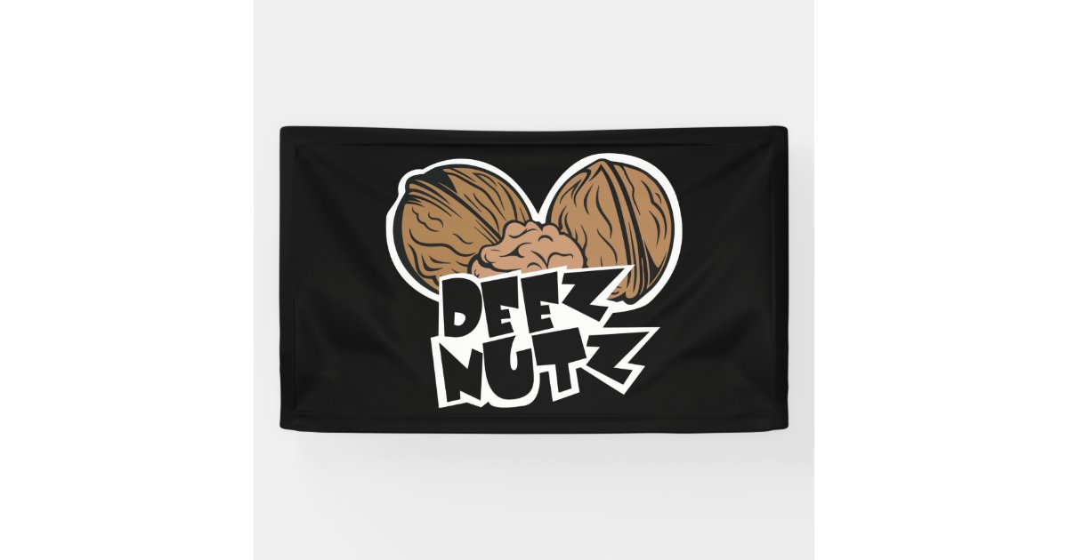 Deez Nutz Funny Illustration Banner | Zazzle