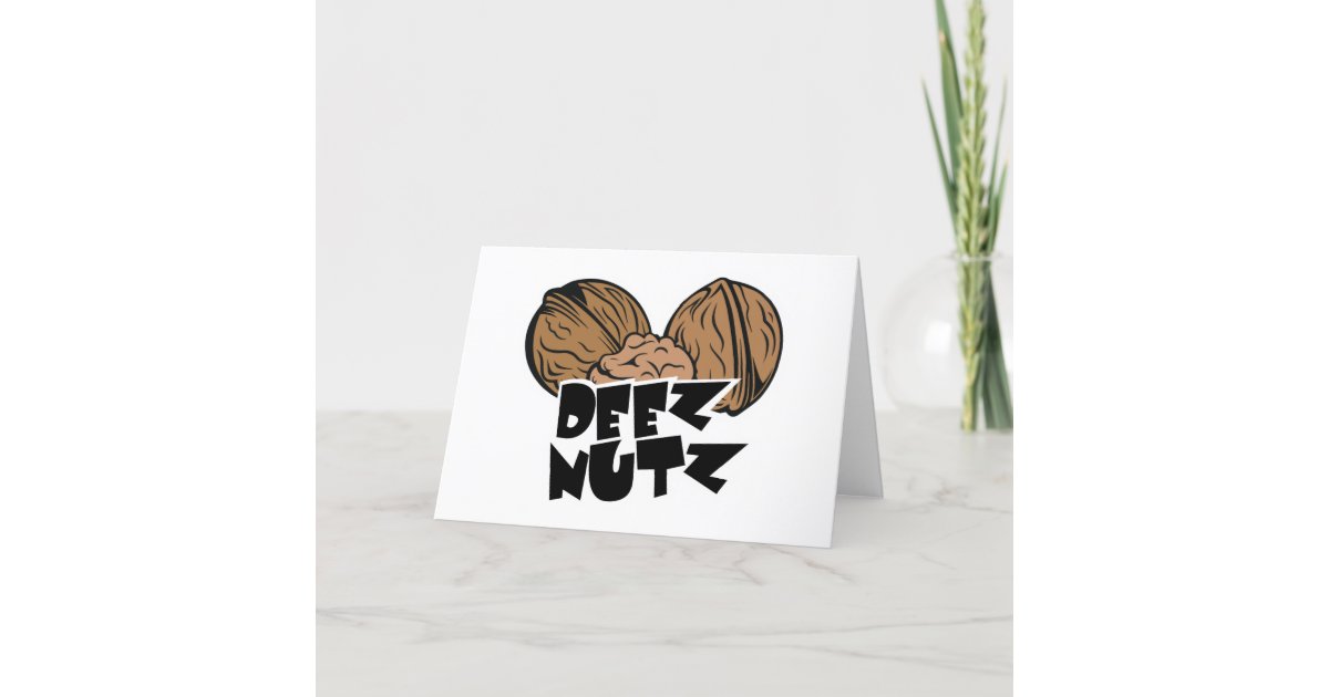 Deez Nutz Funny Illustration Holiday Card | Zazzle