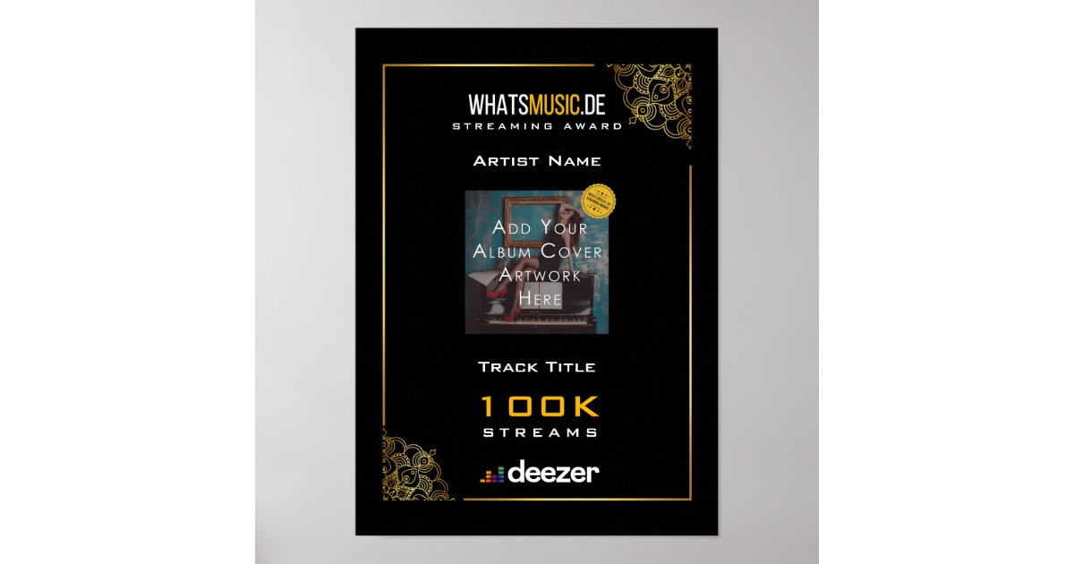 Deezer Music Streaming Award Poster | Zazzle