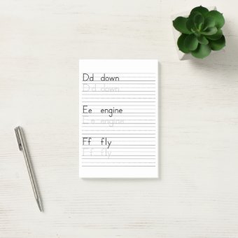 DEF Writing Practice Alphabet Worksheet Notepad | Zazzle