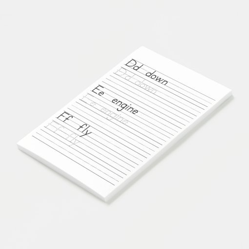 DEF Writing Practice Alphabet Worksheet Notepad | Zazzle