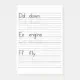 DEF Writing Practice Alphabet Worksheet Notepad | Zazzle