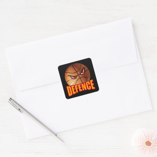 Defence Basketball Sticker | Zazzle