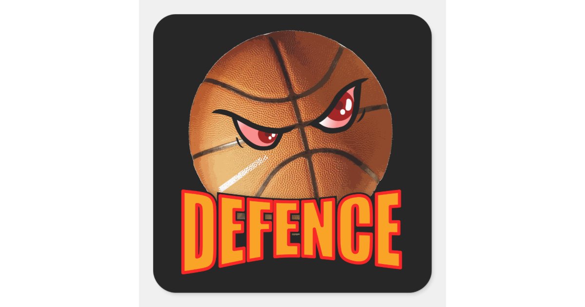 Defence Basketball Sticker | Zazzle