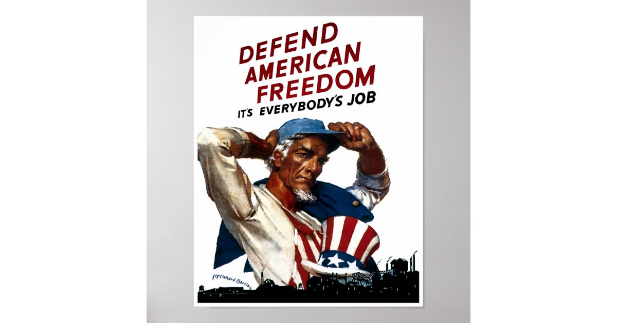 Defend American Freedom Poster | Zazzle