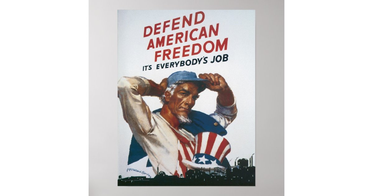 Defend American Freedom Poster | Zazzle