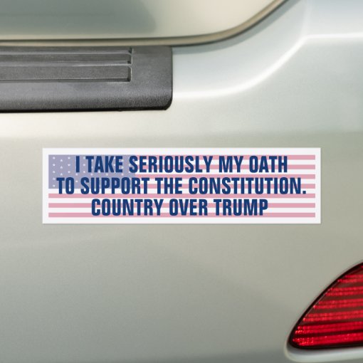 Defend Constitution Country over Trump Flag Bumper Sticker | Zazzle