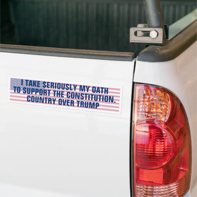 Defend Constitution Country over Trump Flag Bumper Sticker | Zazzle