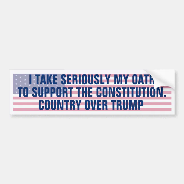 Defend Constitution Country over Trump Flag Bumper Sticker | Zazzle