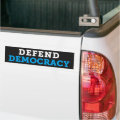 Defend Democracy Dark Bumper Sticker | Zazzle