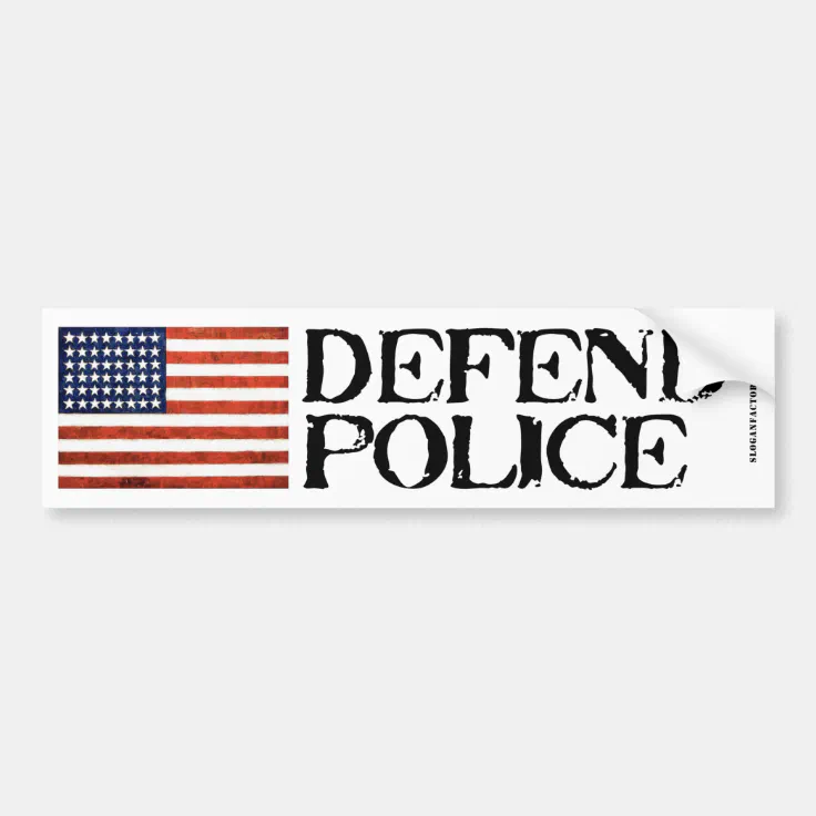 Defend Police Bumper Sticker | Zazzle