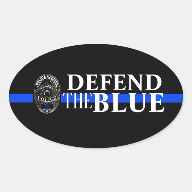DEFEND THE BLUE SUPPORT POLICE BUMPER STICKER | Zazzle