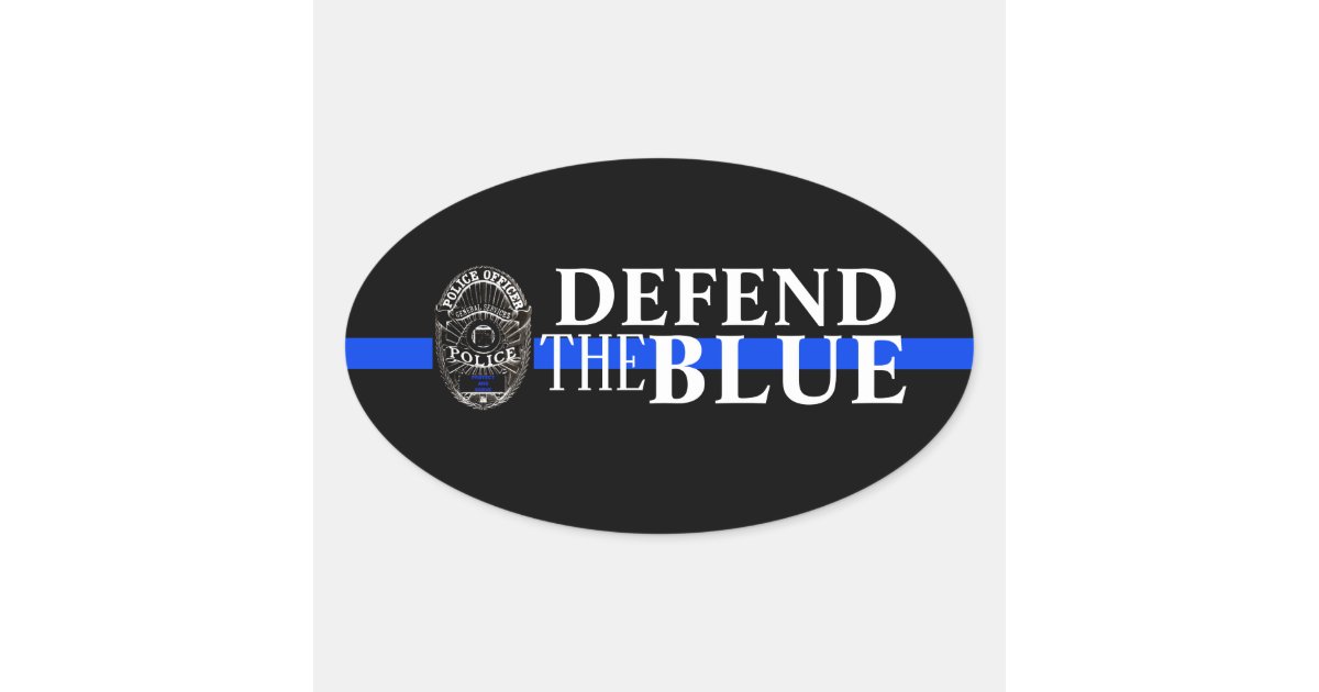 DEFEND THE BLUE SUPPORT POLICE BUMPER STICKER | Zazzle