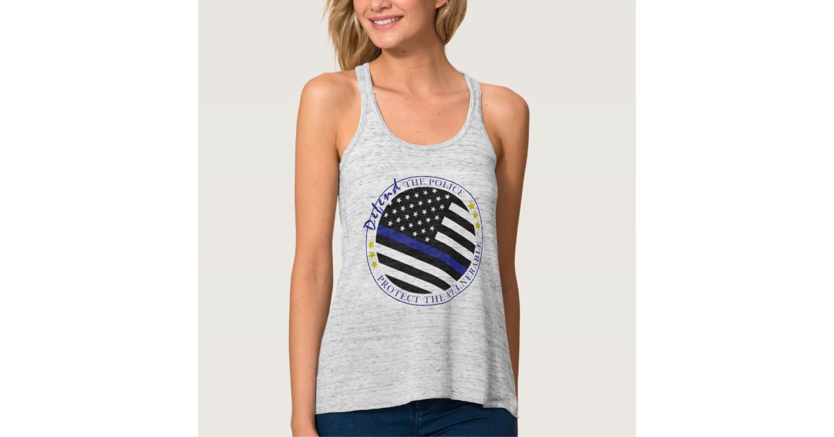 Defend the Police Gray Tank Top | Zazzle