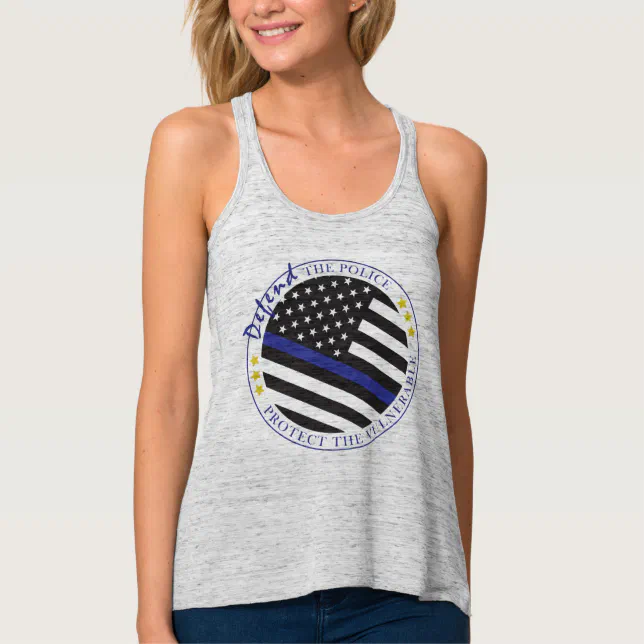 Defend the Police Gray Tank Top | Zazzle