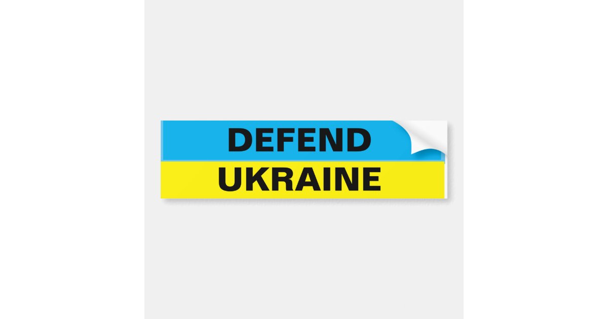 DEFEND UKRAINE BUMPER STICKER | Zazzle