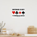 Defense Is Key To Winning In Bridge (Card Suits) Poster | Zazzle