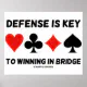 Defense Is Key To Winning In Bridge (Card Suits) Poster | Zazzle