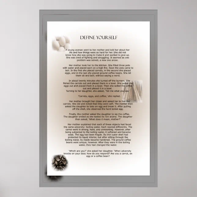 Define Yourself Poster | Zazzle
