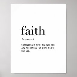 Definition Faith Poster | Zazzle