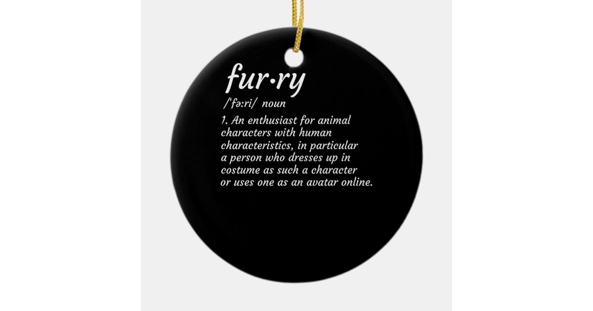 Definition Furry Fandom Furries Design Cosplay Ceramic Ornament | Zazzle